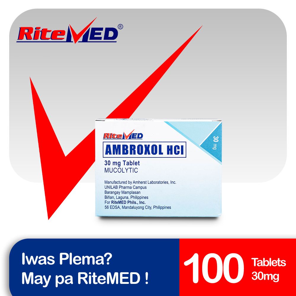 RiteMED Ambroxol 30mg 100 Tablets (Cough Relief) | Lazada PH