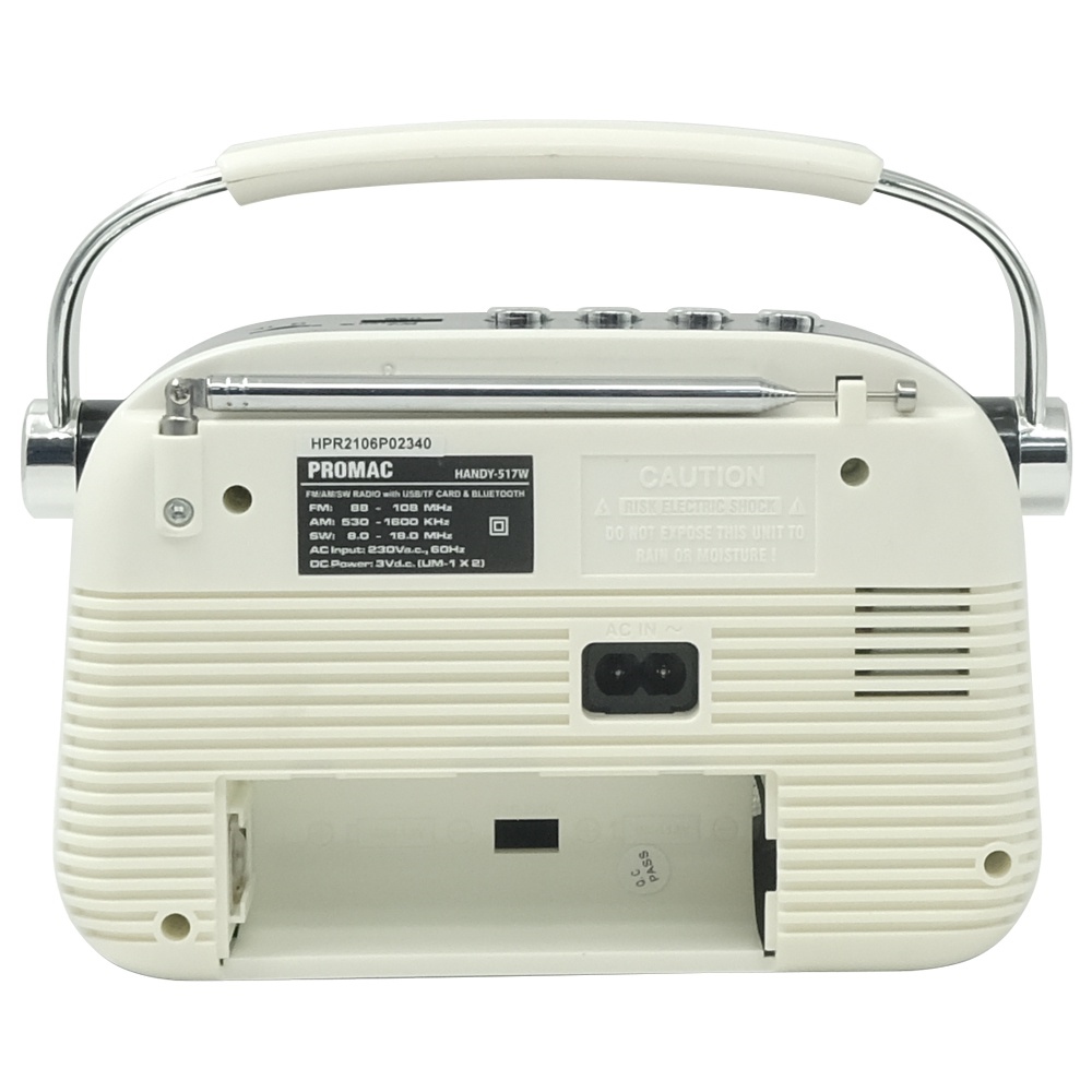 Portable Rechargeable Radio AM/FM Bluetooth TF MP3 Player AC/DC USB SD ...