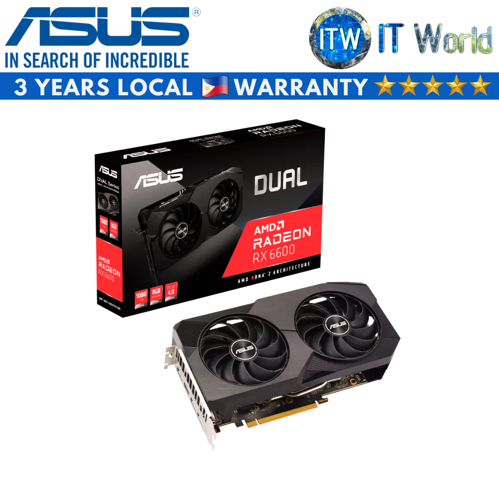 ASUS Dual Radeon RX 6600 V2 8GB GDDR6 Graphic Card (DUAL-RX6600-8G-V2) | Lazada PH