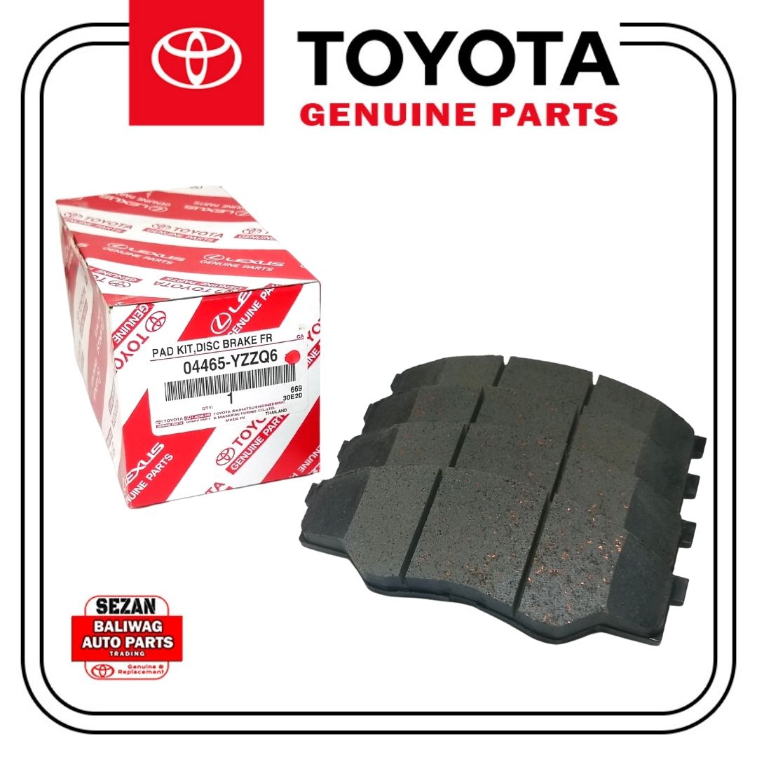 ORIGINAL TOYOTA FRONT BRAKE PAD SET INNOVA 2005-2015 HILUX 4X2 2005 ...