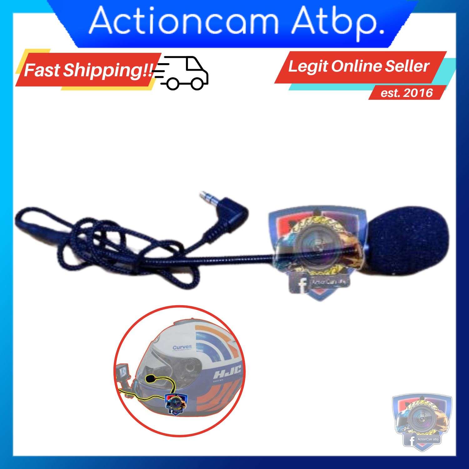 3.5 mm Motovlogging Microphone Modified SJCAM, SUPREMO, AKASO, AUSEK ...