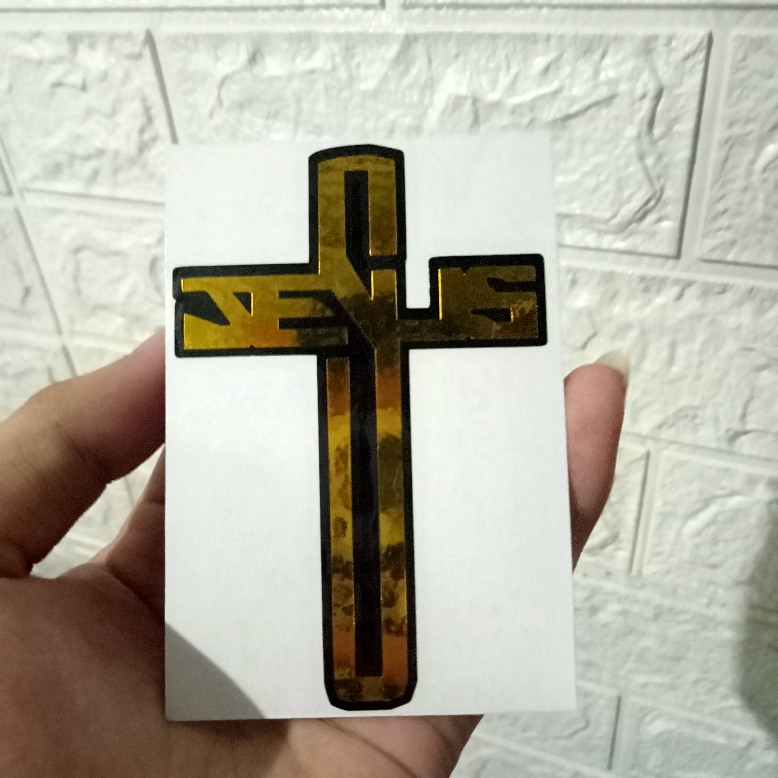 JESUS CROSS DECAL STICKER/FOR MOTORCYCLE/CAR STICKER/HOME DECOR | Lazada PH