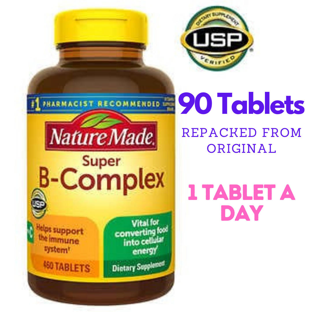 Nature Made B Complex 90 Tablets Repacked from Original Expires on: 7/ ...