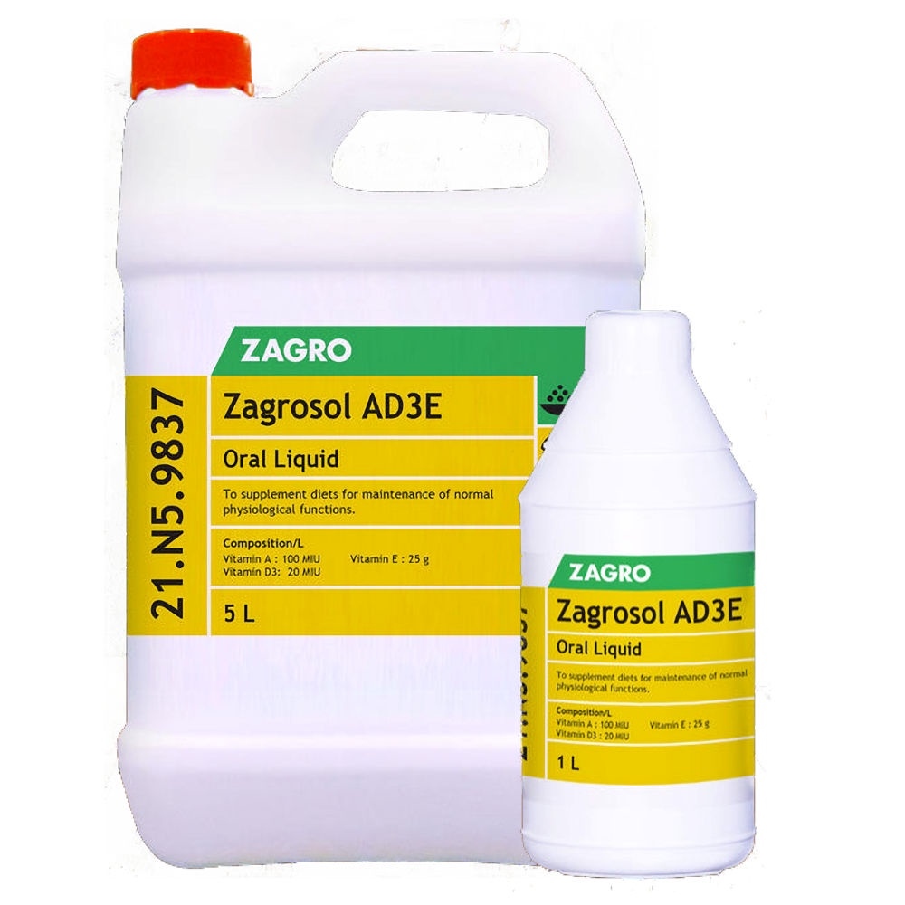 ZAGROSOL AD3E -Vitamin ADE Egg Production Breeding Efficiency in 1 ...