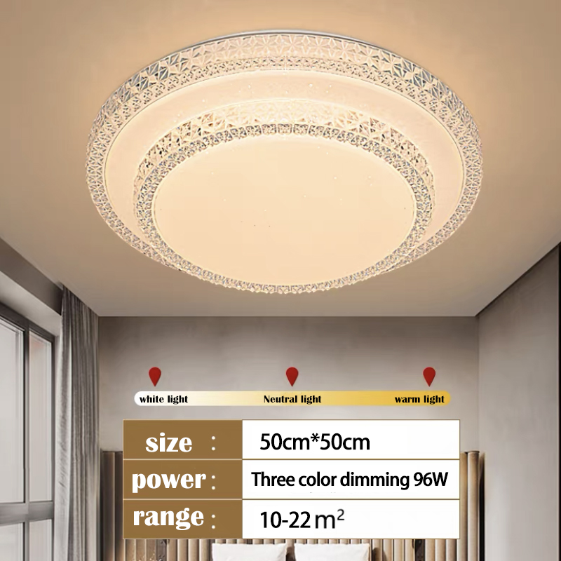 Living room 3-color ceiling light, aisle light, modern chandelier ...