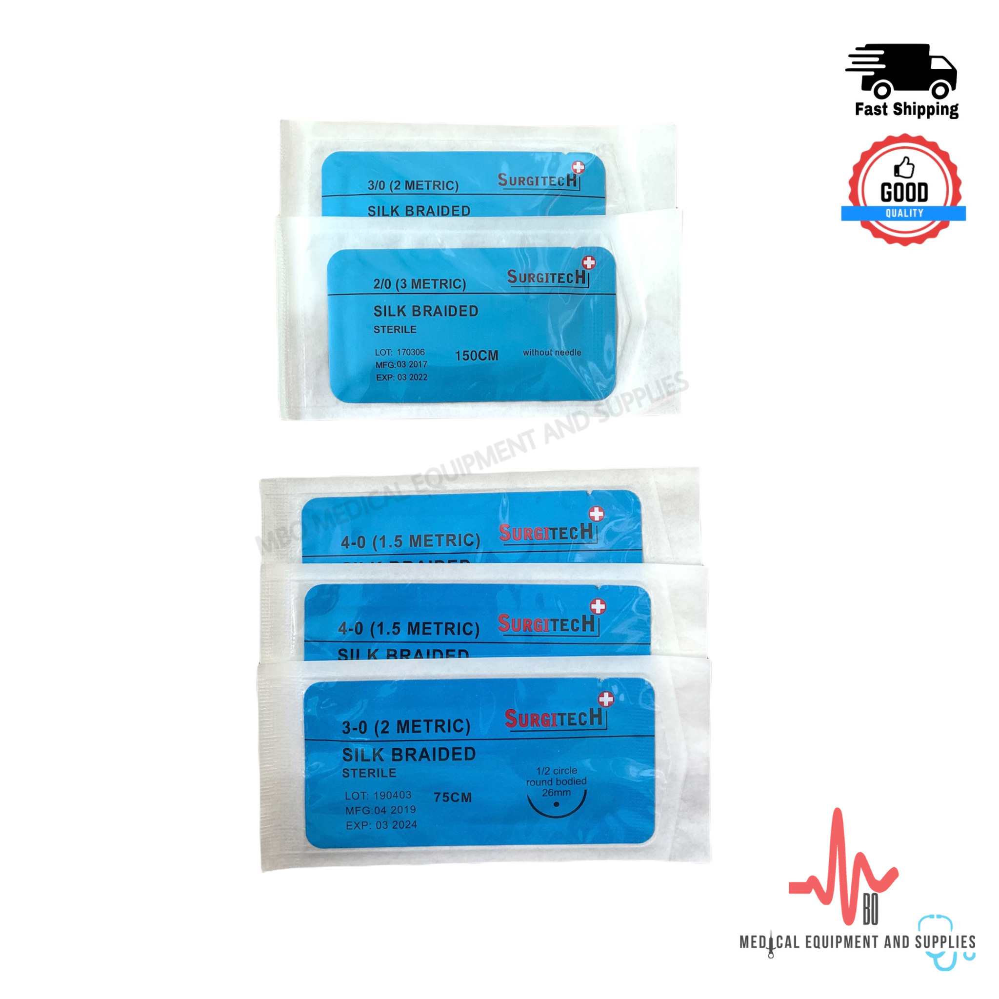 Silk Sutures 2/0,3/0,4/0 (w/ and w/o Needle) - PER PIECE | Lazada PH