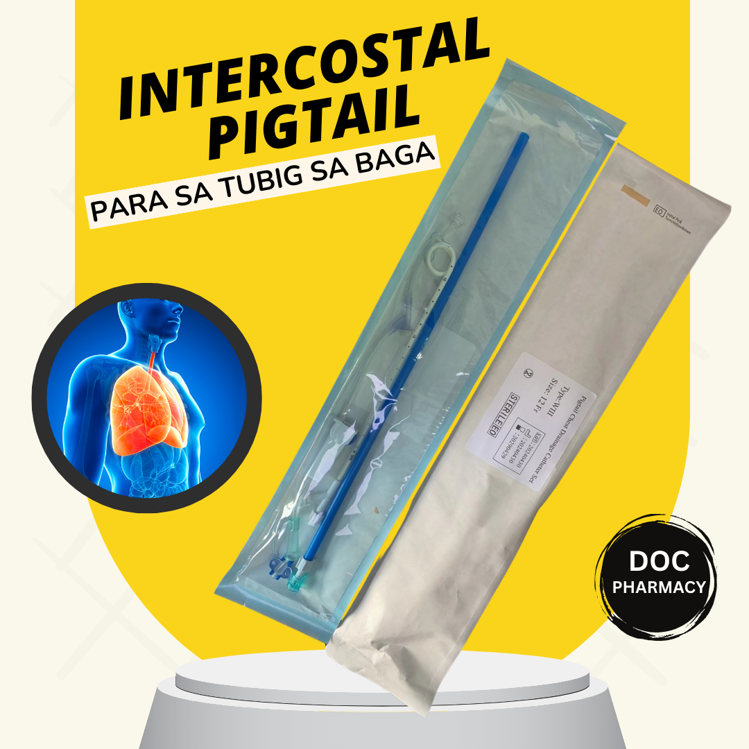 Intercostal Chest Thoracic Sterile Pigtail Drainage Catheter | Lazada PH