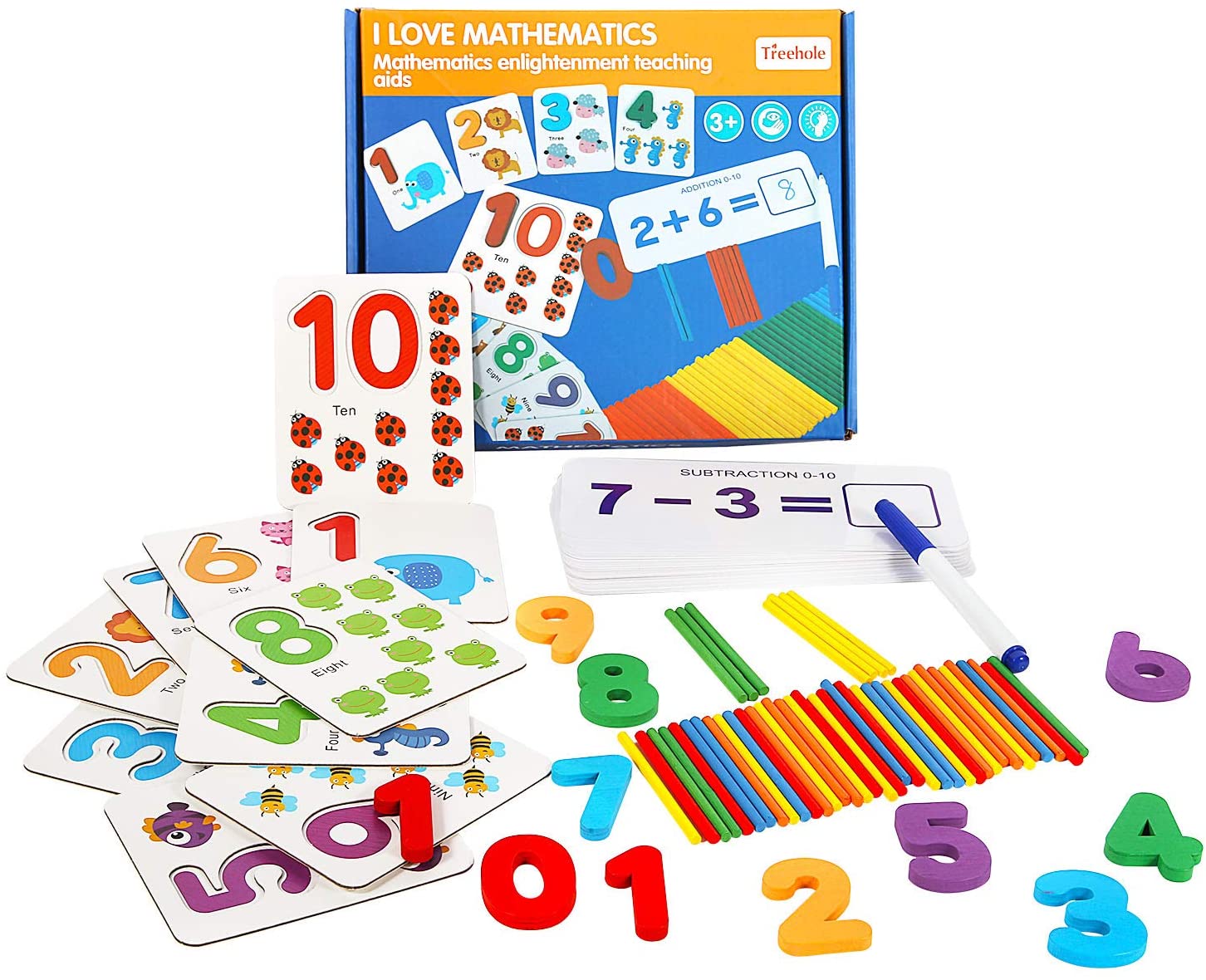 Educational Mathematics Number Matching Puzzle Game with Erasable Board ...