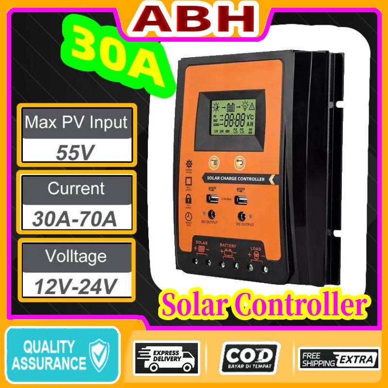 MPPT Solar Charge Controller Warranty Service 12V 24V 30A Solar ...