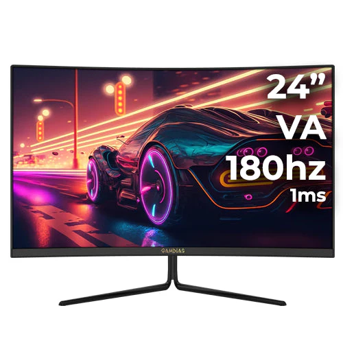 GAMDIAS ATLAS HD24CIC 24" Curved Gaming Monitor 1920 x 1080 180hz R1500 ...