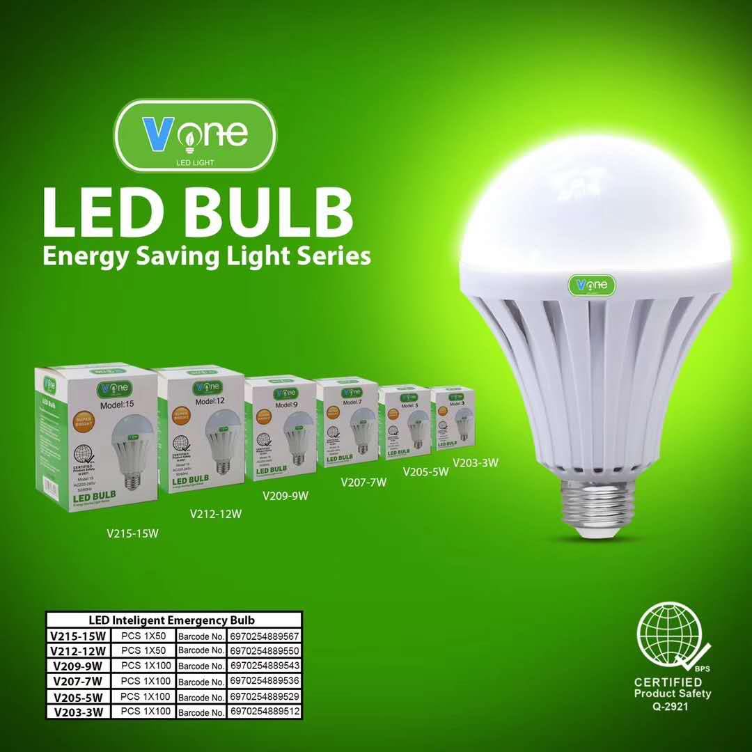 V ONE LED Energy Saving E27 Light Bulb 3W / 5W / 7W / 9W / 12W / 15 ...