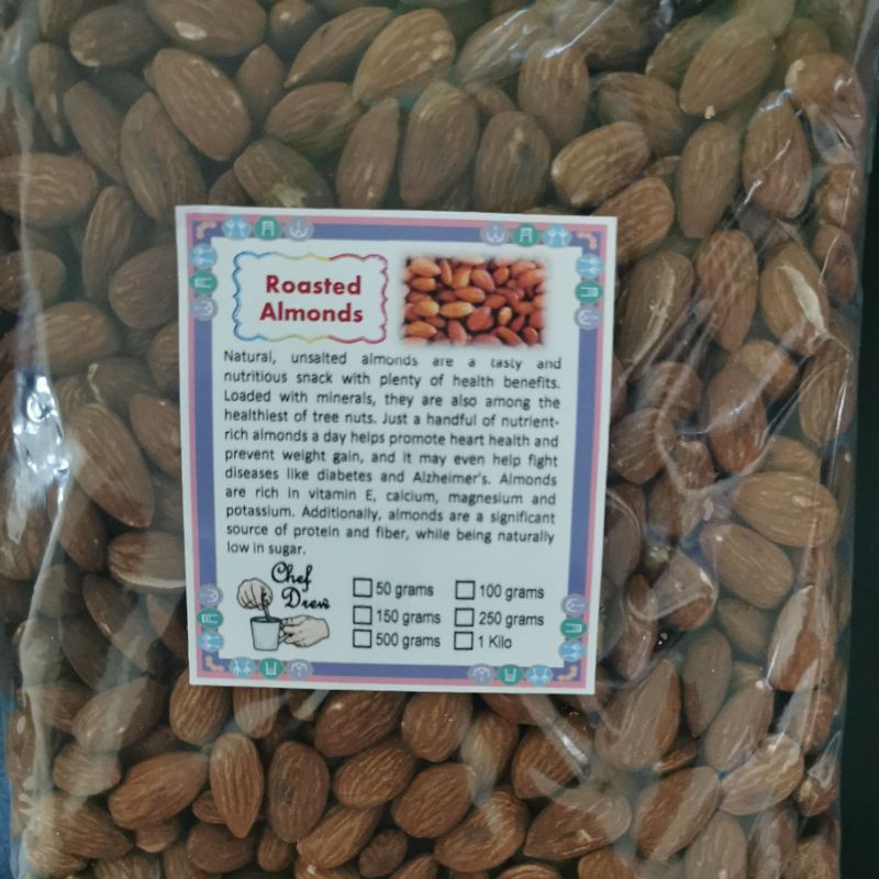 nuts Roasted Whole Almonds 1 KG, 500g, 250g | Lazada PH