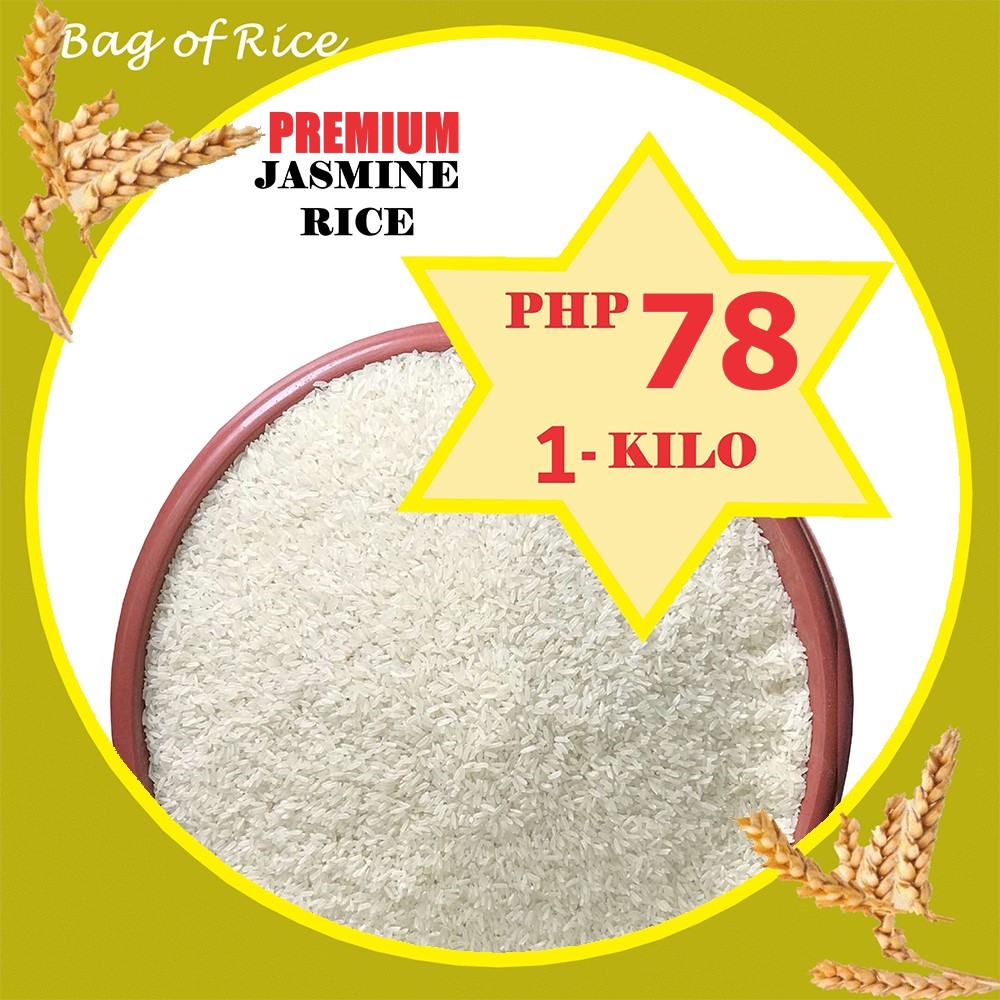 Bag Of Rice - Premium Jasmine Long Grain Pure White Rice / Bigas - 1 KILO | Lazada PH