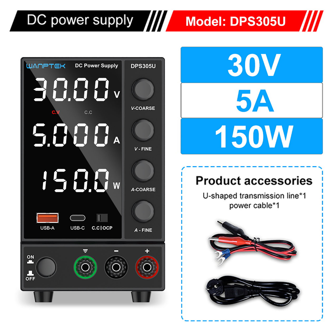 DC Power Supply Variable, Adjustable Switching Regulated Power Supply ...