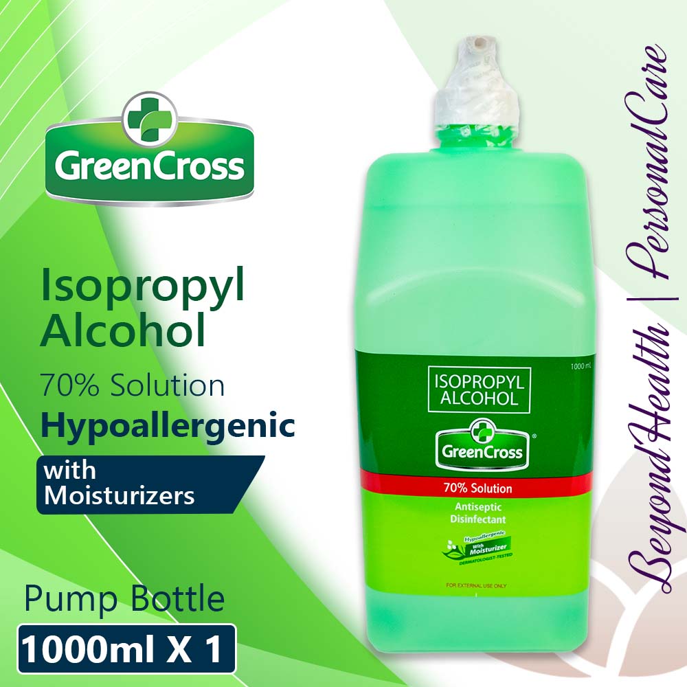 Green Cross Isopropyl Alcohol 70% Solution Hypoallergenic with ...