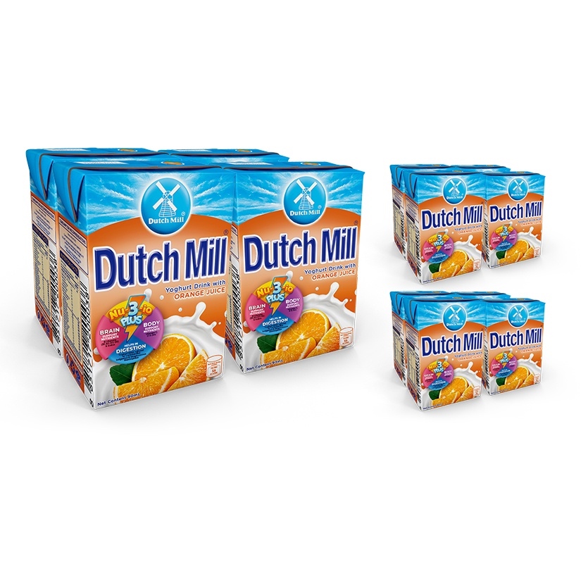 Hot selldaoyu2162810384 Dutch Mill Yoghurt Drink Orange Juice 90ml x 12 ...
