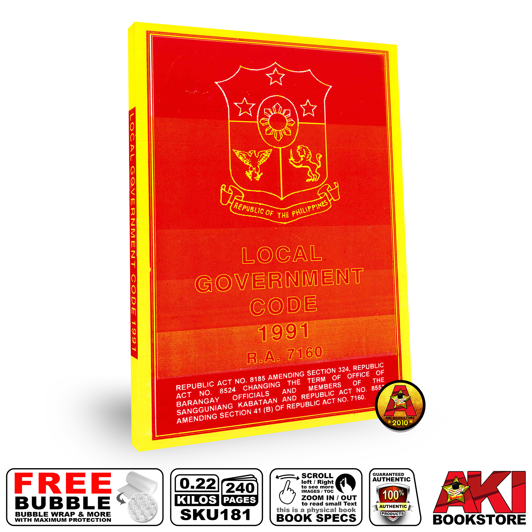 AUTHENTIC Local Government Code 1991 R.A. 7160 © 2019 Arellano V. Busto ...