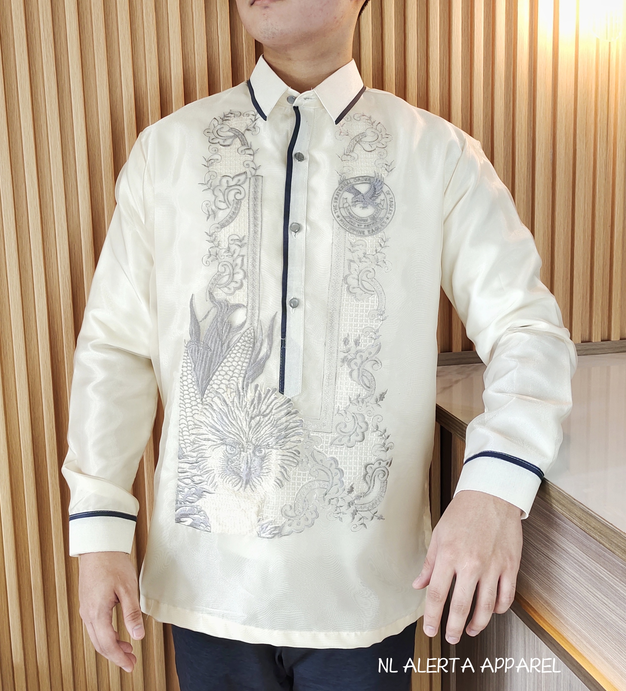 EAGLE BARONG FOR MEN PURE EMBROIDERED TAGALOG BARONG | Lazada PH