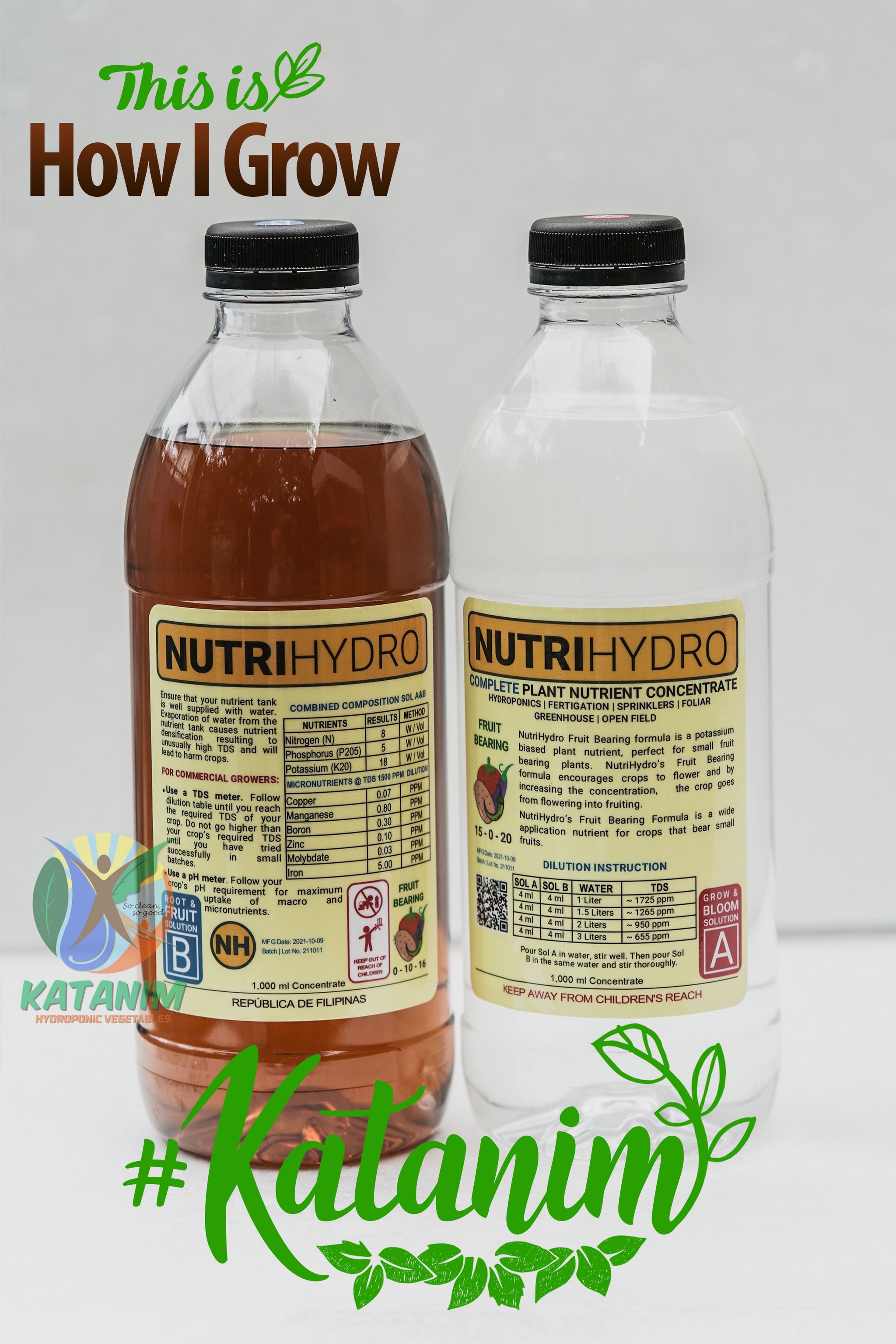 NutriHydro Fruit Bearing Nutrient Solution 1 Liter - Nutrient ...