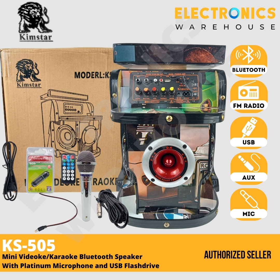 Kimstar KS-505 Super Heavy Duty Karaoke (w/o TV) Set Mini Bluetooth ...
