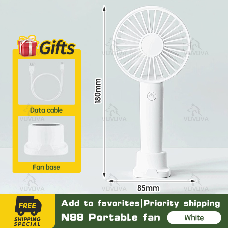 VOVOVA Mini fan stand fan Type-c chargeable electric fan ceiling fan ...