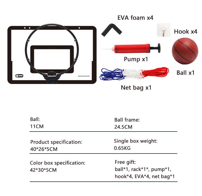 【COD】SIEMEN Kids basketball ring Indoor Basketball Hoop Play Set ring ...