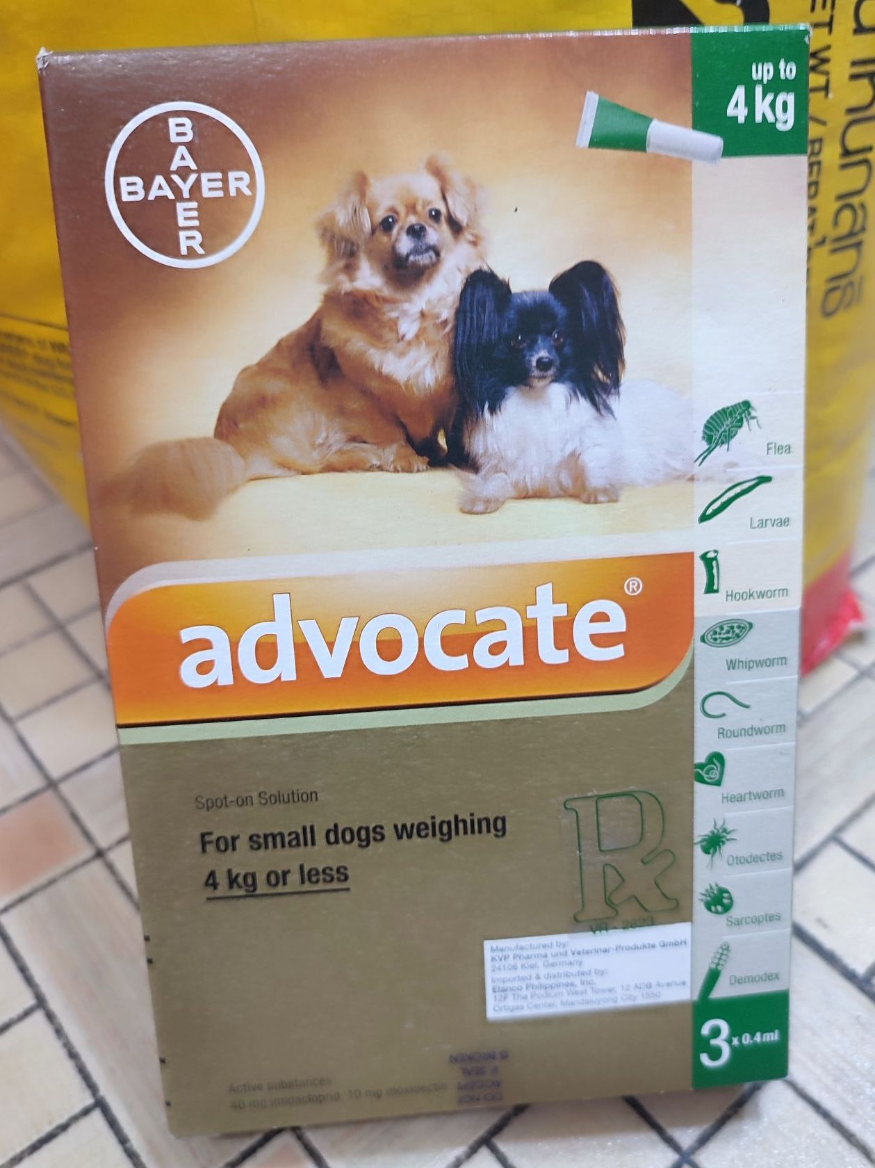 ADVOCATE SPOT ON SOLUTION FOR DOGS 1 BOX / 3 PIPETS LEGIT 100% | Lazada PH