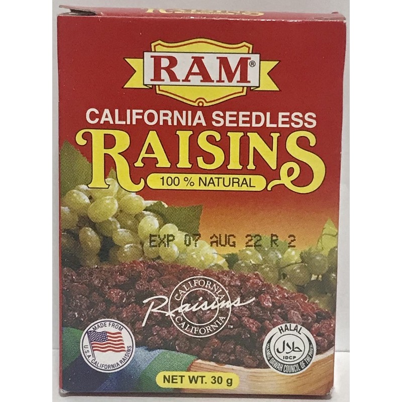 RAM CALIFORNIA SEEDLESS RAISINS (100% NATURAL) | Lazada PH