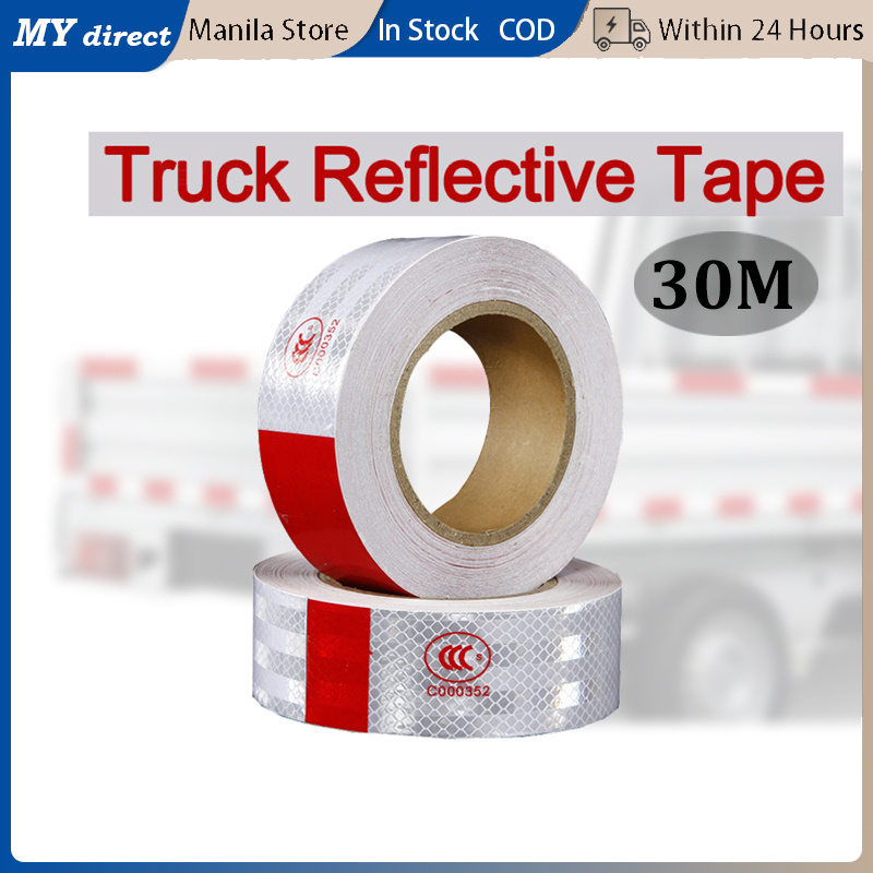 30M Truck Safety Warning Tape Arrow Reflective Sticker Waterproof ...