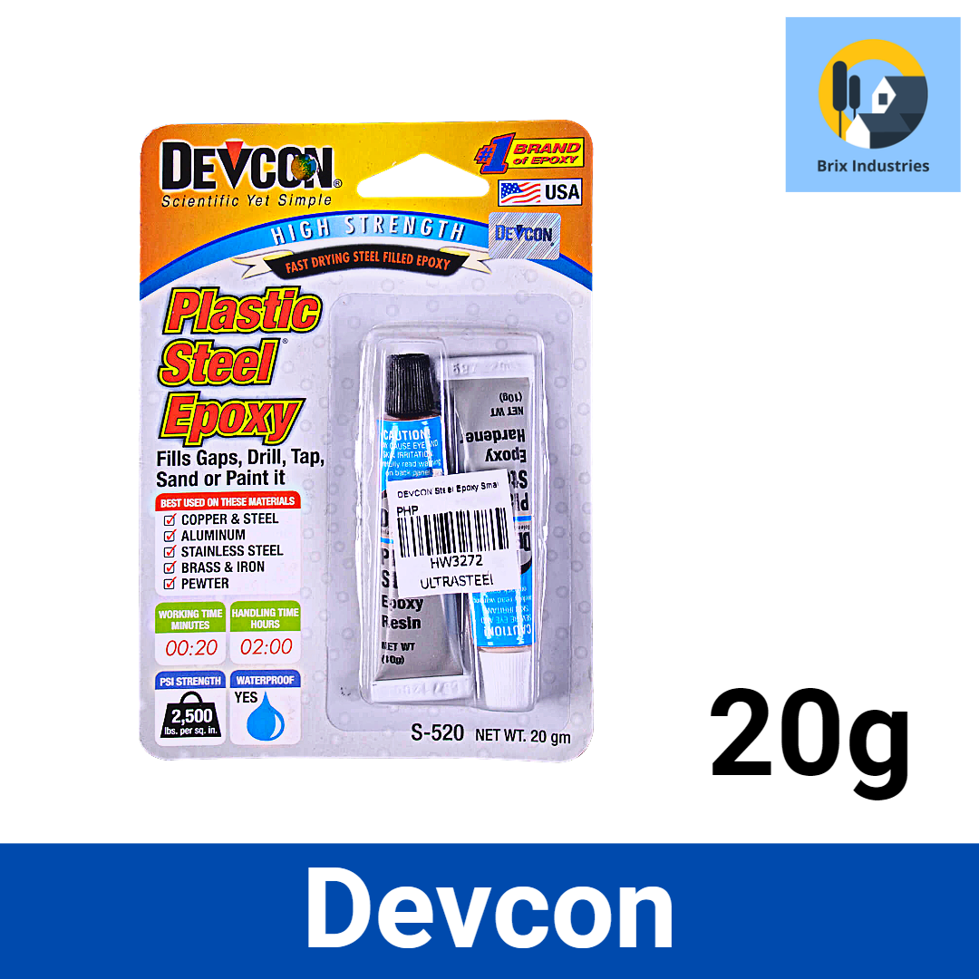 Devcon Plastic Steel Epoxy 20g (S-520) or 56.8g (S-5) High Strength ...