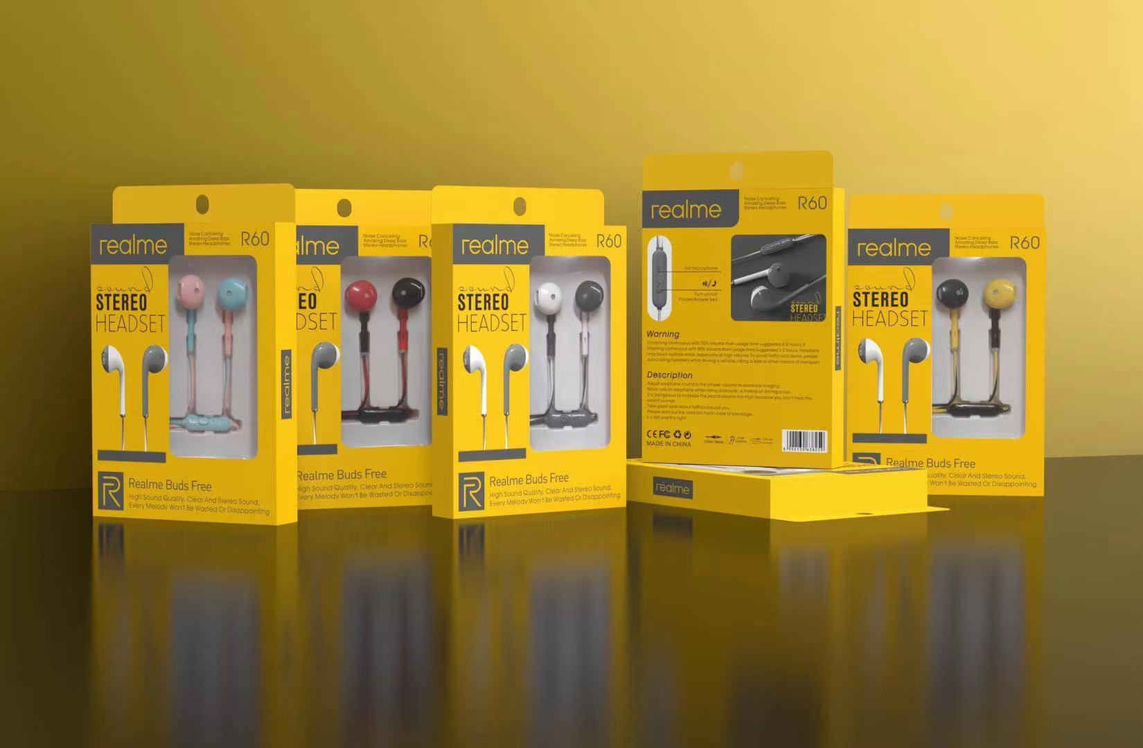 Realme R60 Earphones Universal headset with microphone superbass high ...