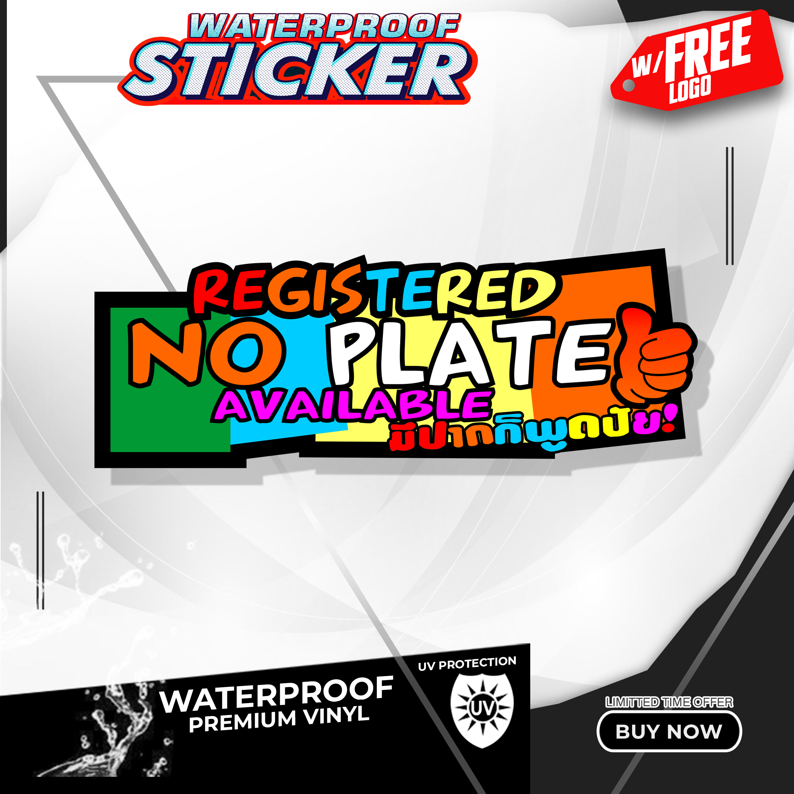 Motorcycle Stickers: Waterproof Assorted Thailook Designs, Racing Logo ...