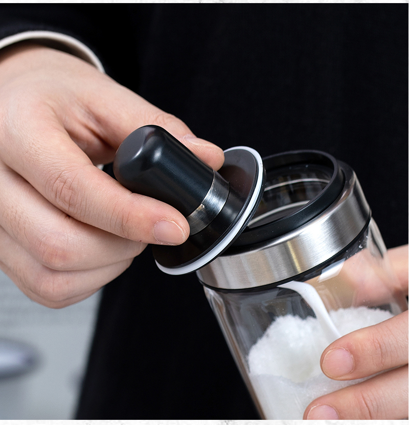 Seasoning Bottle Dispensers Glass Spice Jar oil bottle with lid and ...