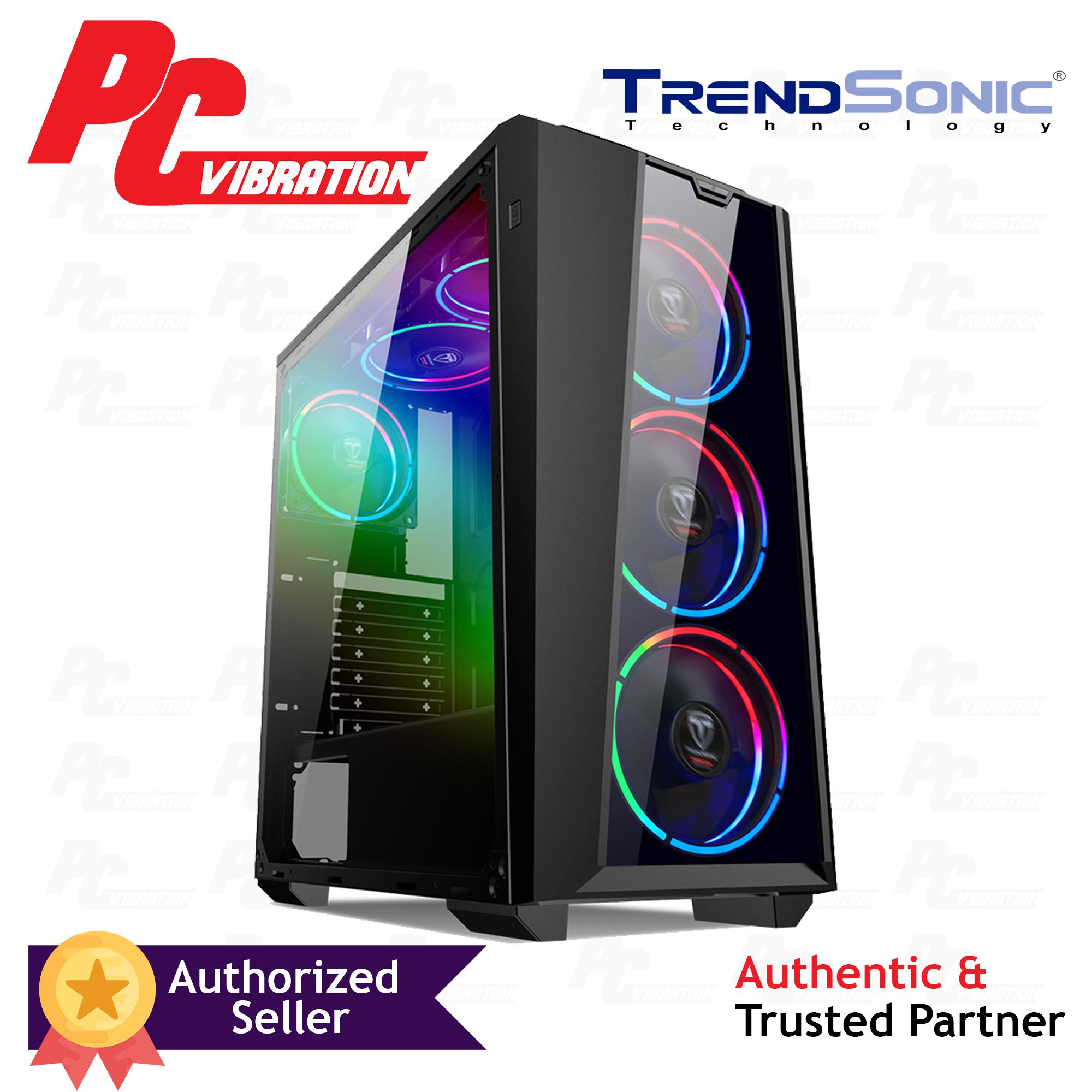 Trendsonic Raider RA08A MID Tower ATX Case with Built-in Rainbow fan x4 ...