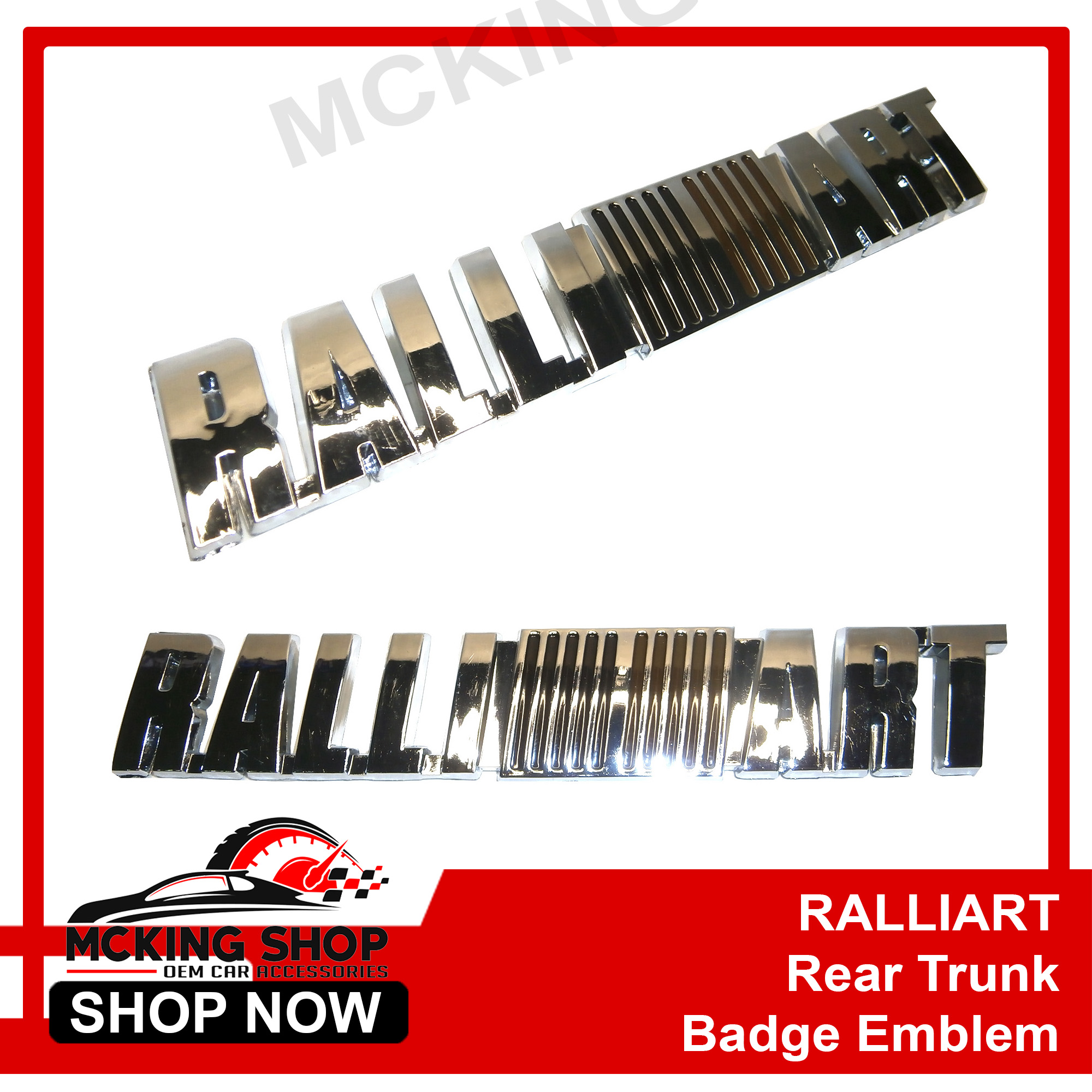 Ralliart Rear Trunk Badge Emblem (Chrome) Plastic | Lazada PH