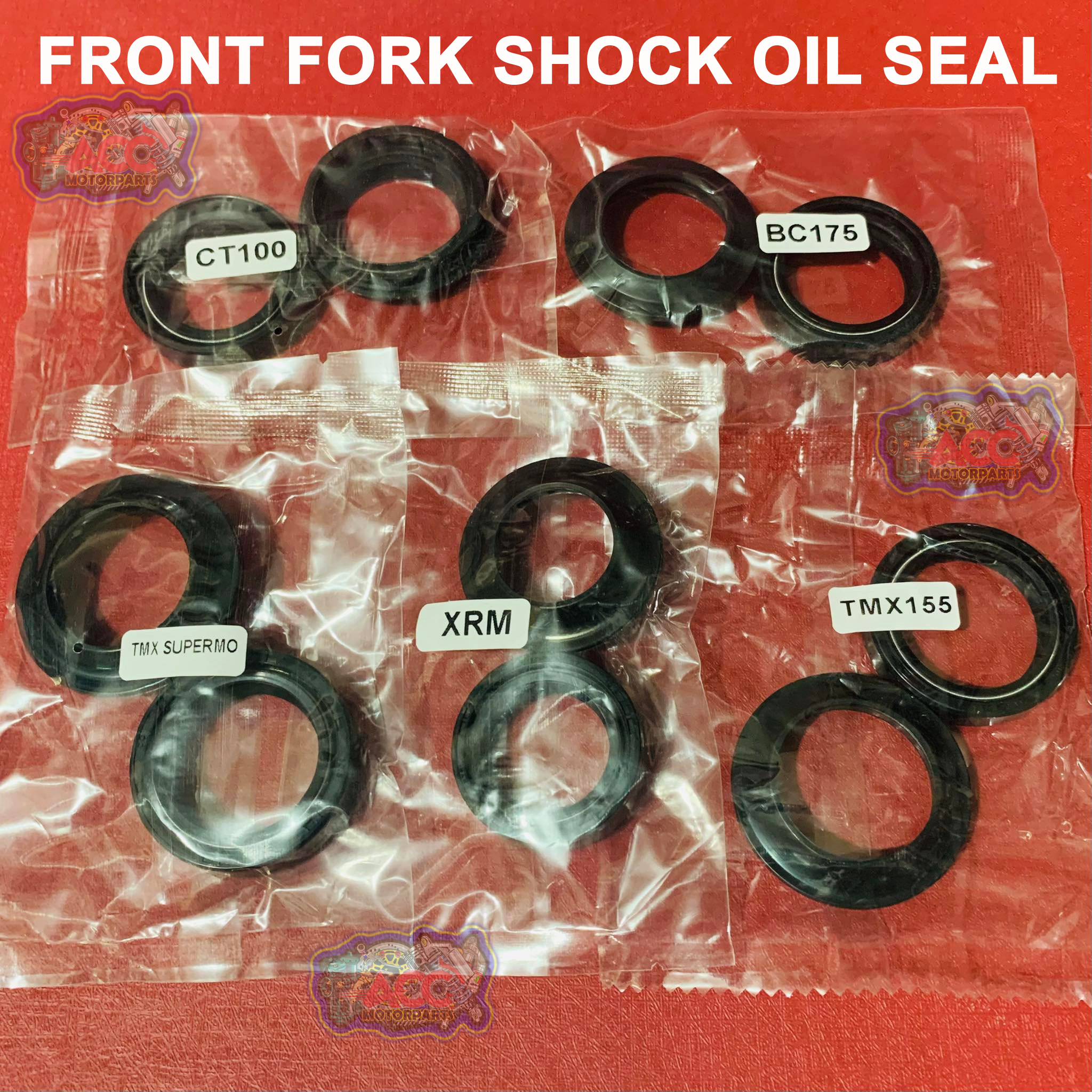 ACC Front Fork Shock Oil Seal All TMX , Barako, CT100, XRM/WAVE/MIO ...