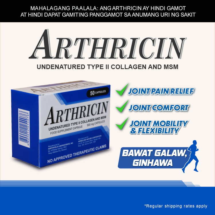 Arthricin Undenatured Type II Collagen and MSM | Lazada PH