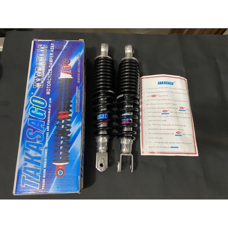 TAKASAGO REAR SHOCK NOUVO / AEROX NMAX PCX 275MM [PAIR] | Lazada PH