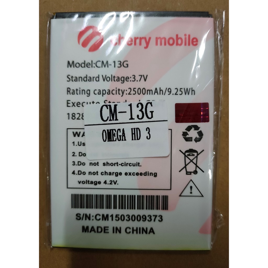 COD Original Cherry Mobile Cellphone Battery For (CM-13G/OMEGA HD3 ...