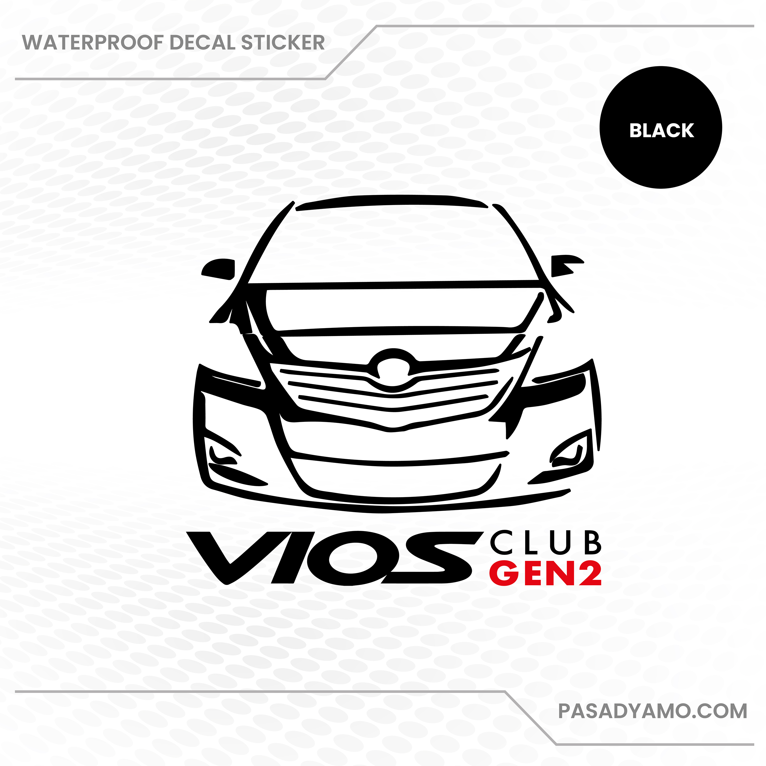 Vios Gen 2 Club Decal Sticker for Cars Laptops 6 inches x 6 inches | Lazada PH