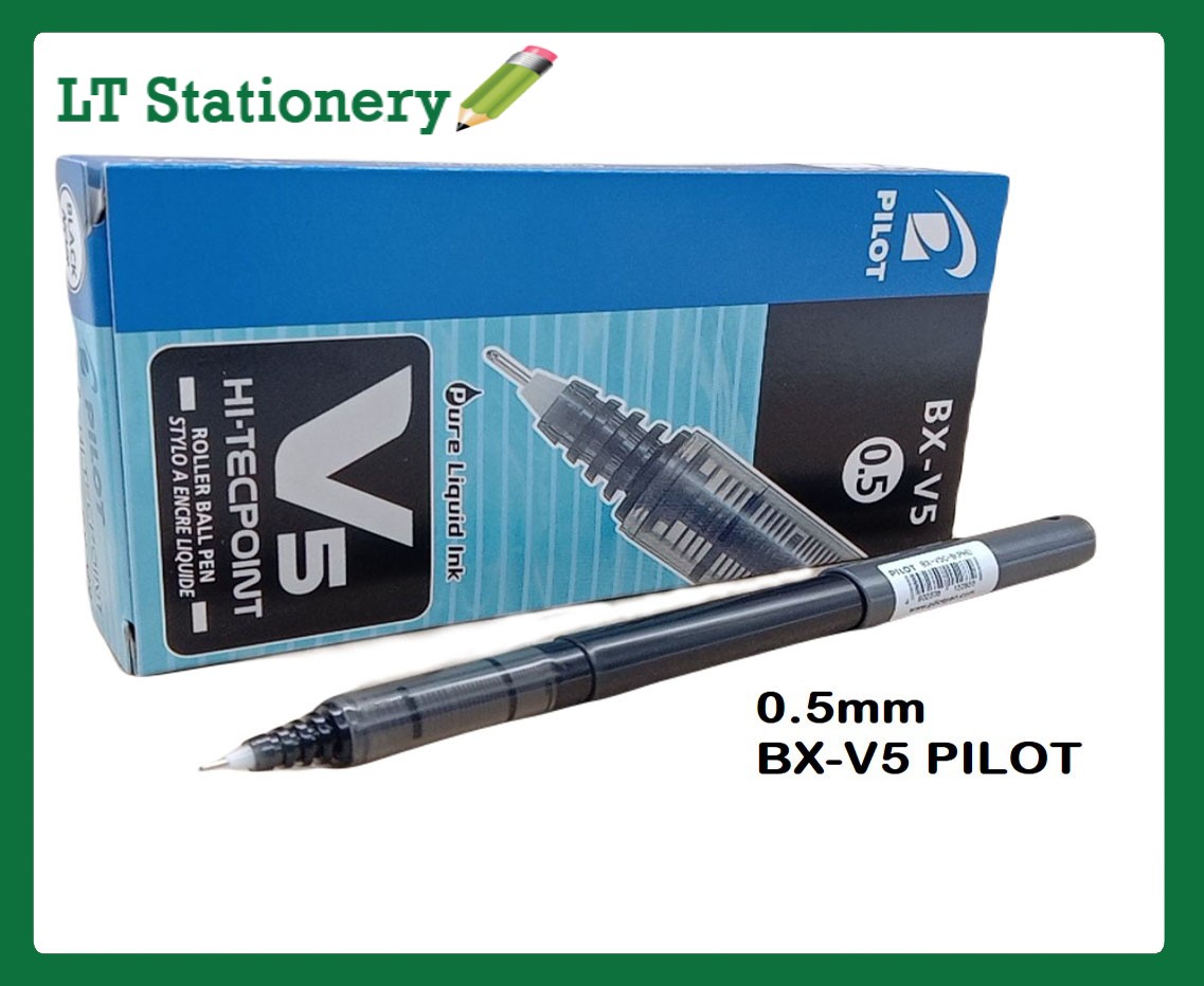 Pilot Hi-Techpoint Roller Ballpen Liquid Ink 0.7mm Black/ 0.5mm Black ...