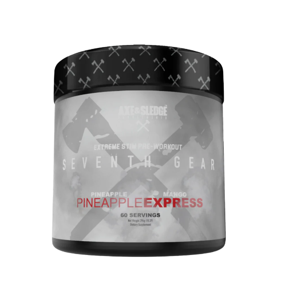 AXE & SLEDGE SEVENTH GEAR 60 SERVINGS PINEAPPLE EXPRESS FLAVOR (NOTE ...