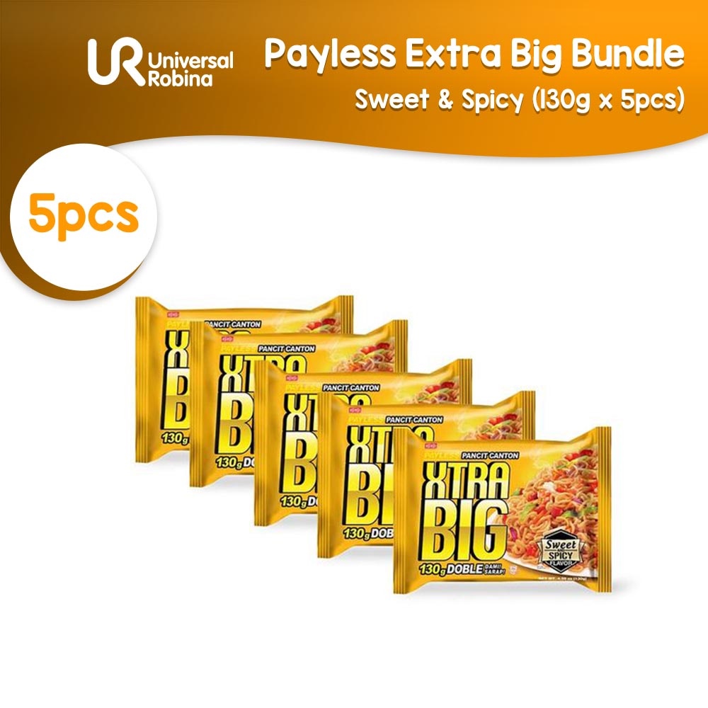 Payless Xtra Big Pancit Canton Sweet Spicy (130g) Pack Of 5 | Lazada PH