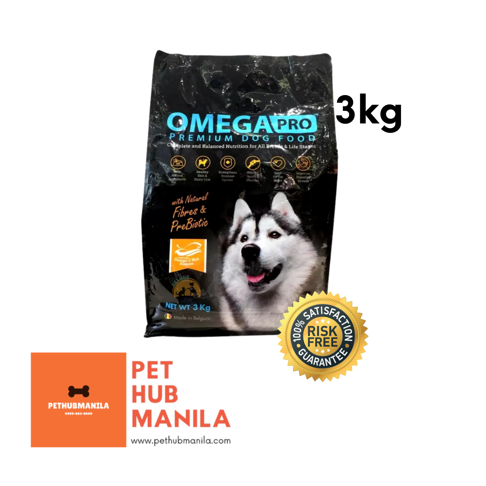 Omega Pro Premium Dry Dog Food 3kg Salmon Mini Kibble | Lazada PH