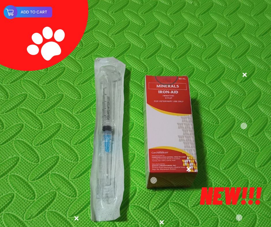 Iron- Aid Hematinic Syrup for Dogs & Cats 60ml with FREE Syringe ...