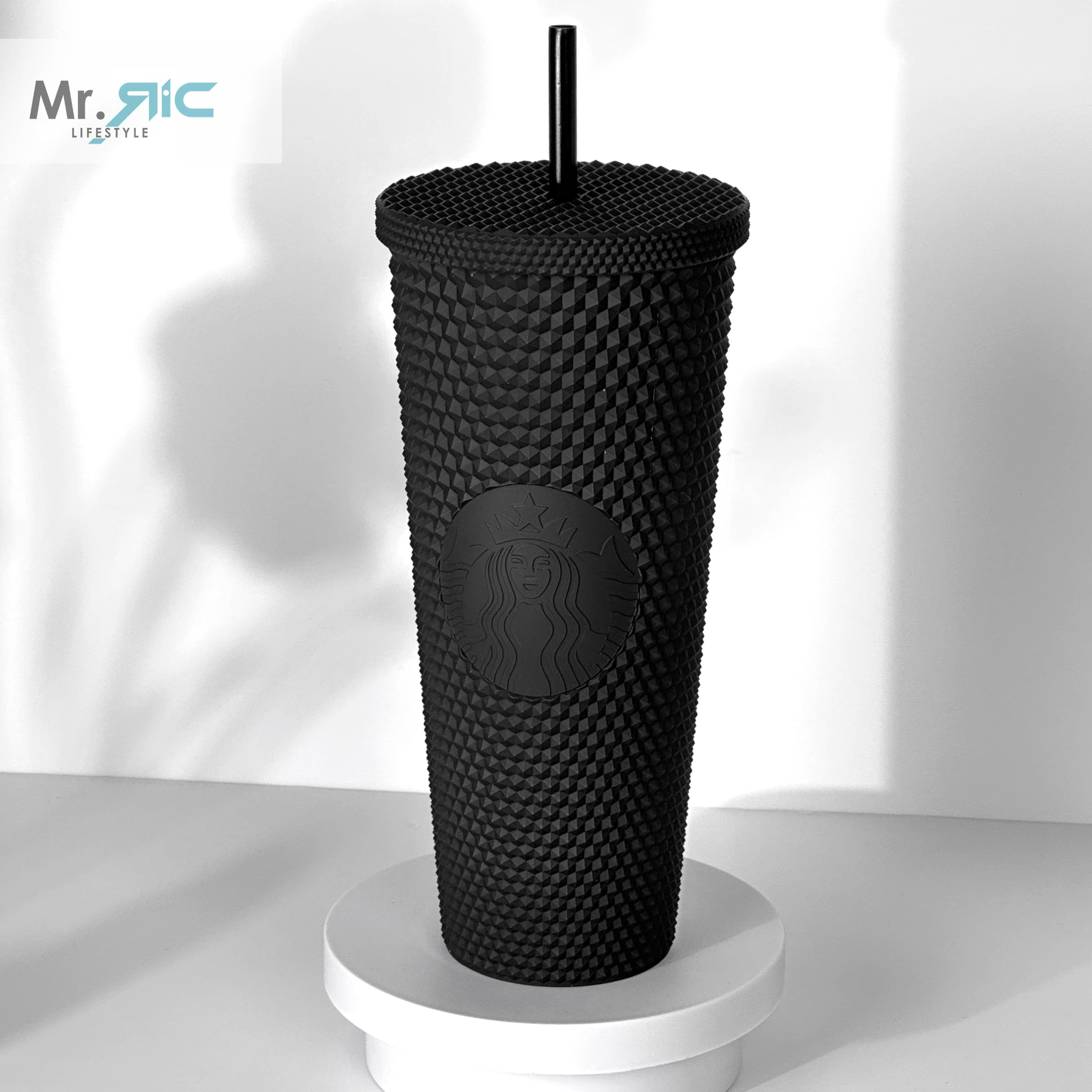 24oz Starbucks Durian Cup Acrylic Bling Plastic Studded Tumbler Cup ...