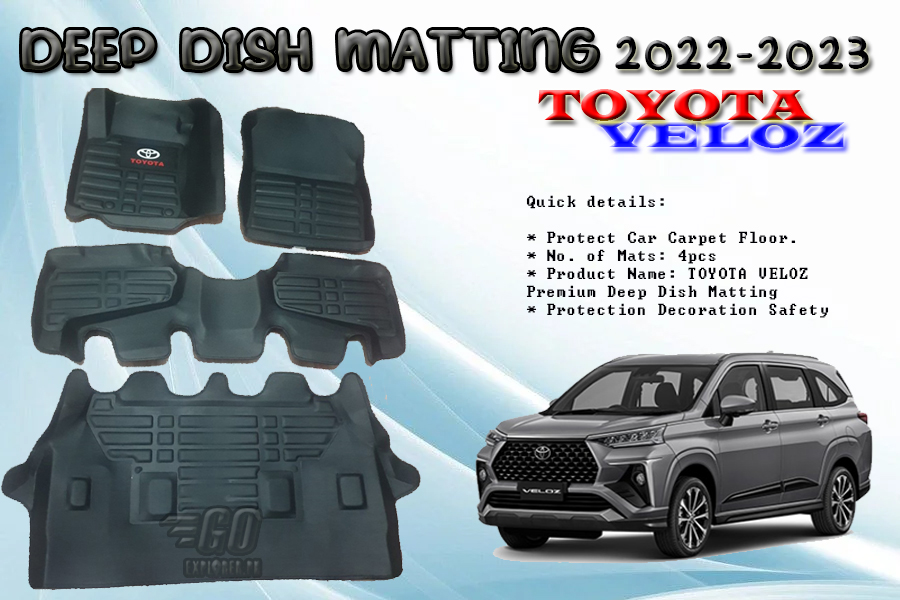 TOYOTA VELOZ Deep dish matting 2022-2023 |VELOZ DEEP DISH floor matting ...