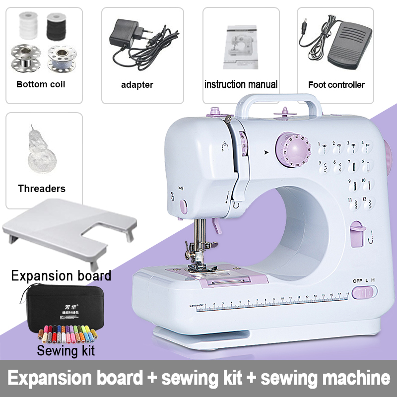 12-needle mini sewing machine portable knitting machine multi-function ...