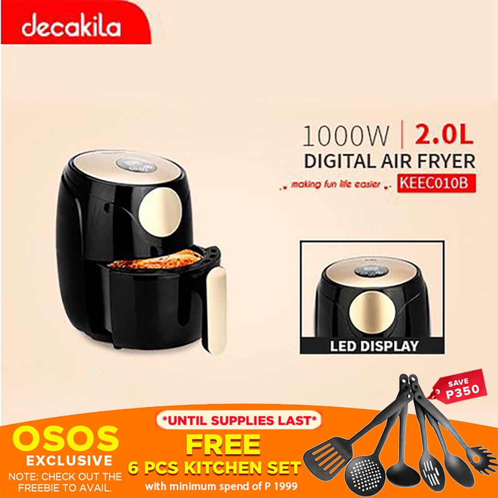 DECAKILA by INGCO Multi-Function LED Display Non-Stick Air Fryer 2L ...