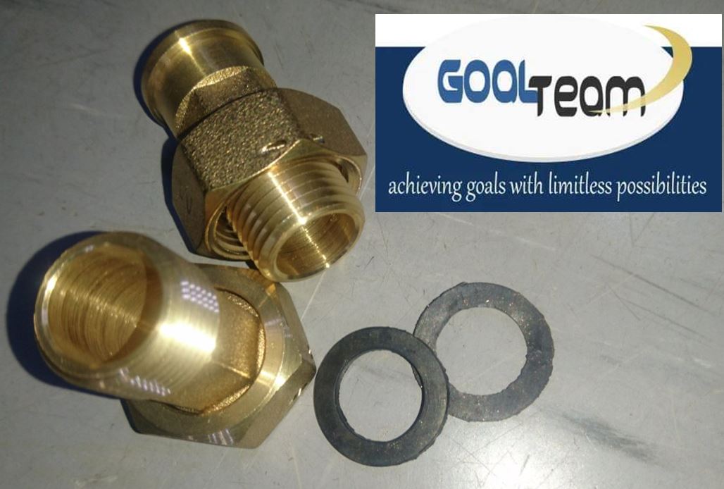 Water Meter Tailpiece w/ Seal Provision 1/2in (15mm) Brass - Pair ...